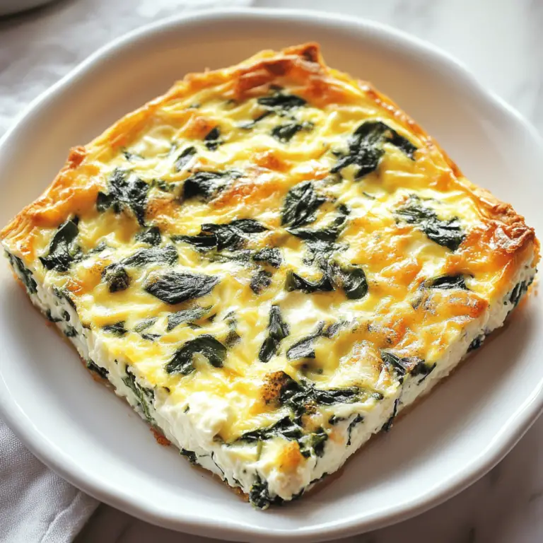 Cottage Cheese Spinach Crustless Quiche