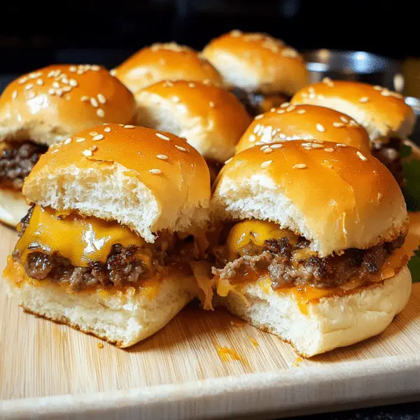 Cheeseburger Sliders with Hawaiian Rolls
