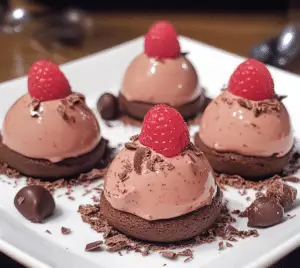 Chocolate Raspberry Mousse Domes