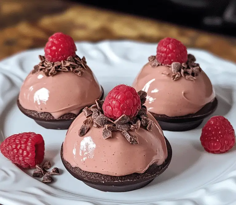 Chocolate Raspberry Mousse Domes