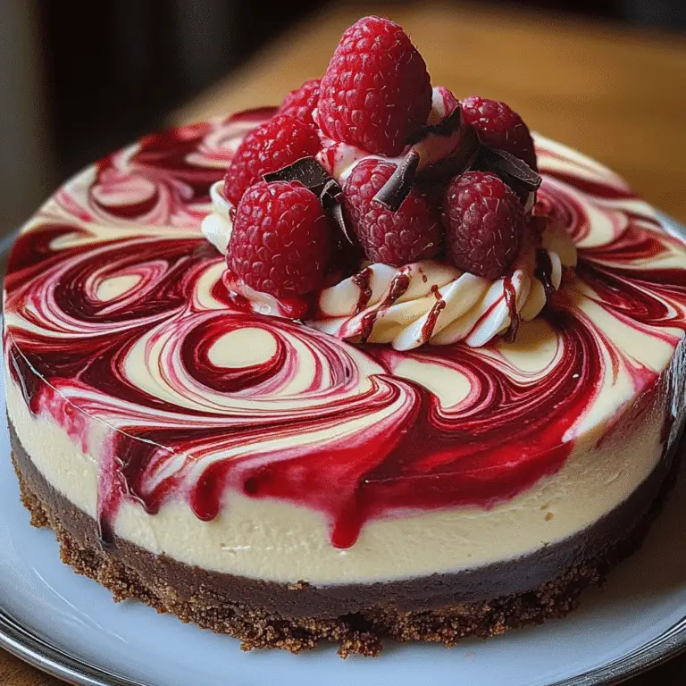 Chocolate Raspberry Swirl Cheesecake