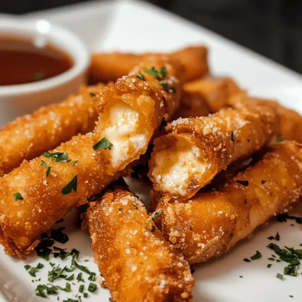 Crispy Wonton Mozzarella Sticks