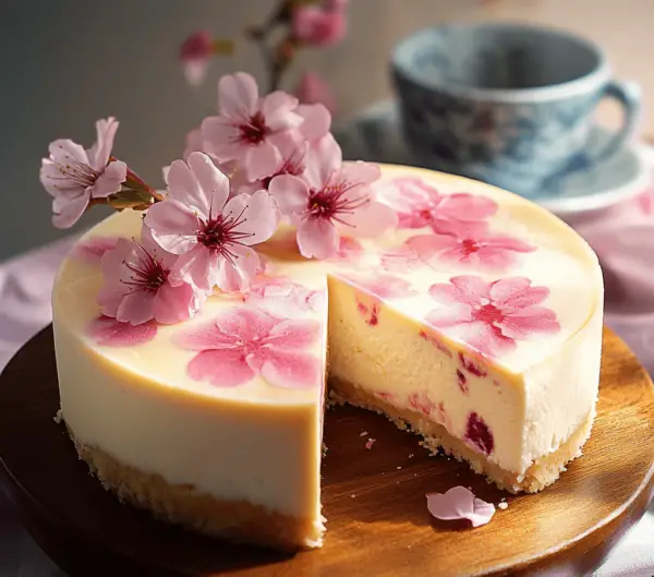Sakura Cherry Blossom Japanese Cheesecake