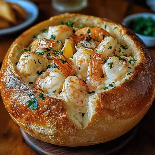 Stuffed Seafood Bread Bowl